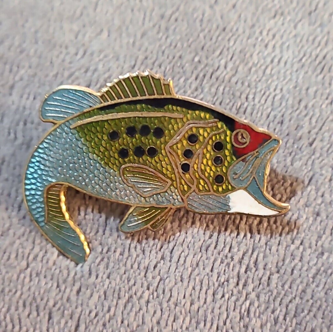 Large Mouth Bass Fish Trout Sea Fishing Enamel Lapel Hat Vest Tac Pin Fisherman - Etsy