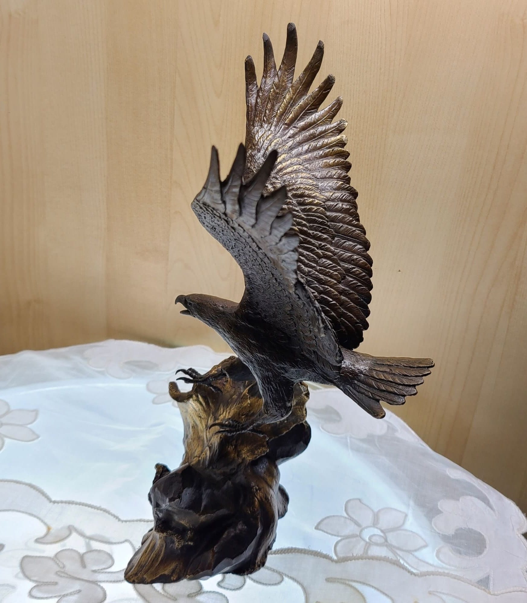 Bronzed Eagle Sculpture "wings of Glory" by Ronald Van Ruyckevelt ...