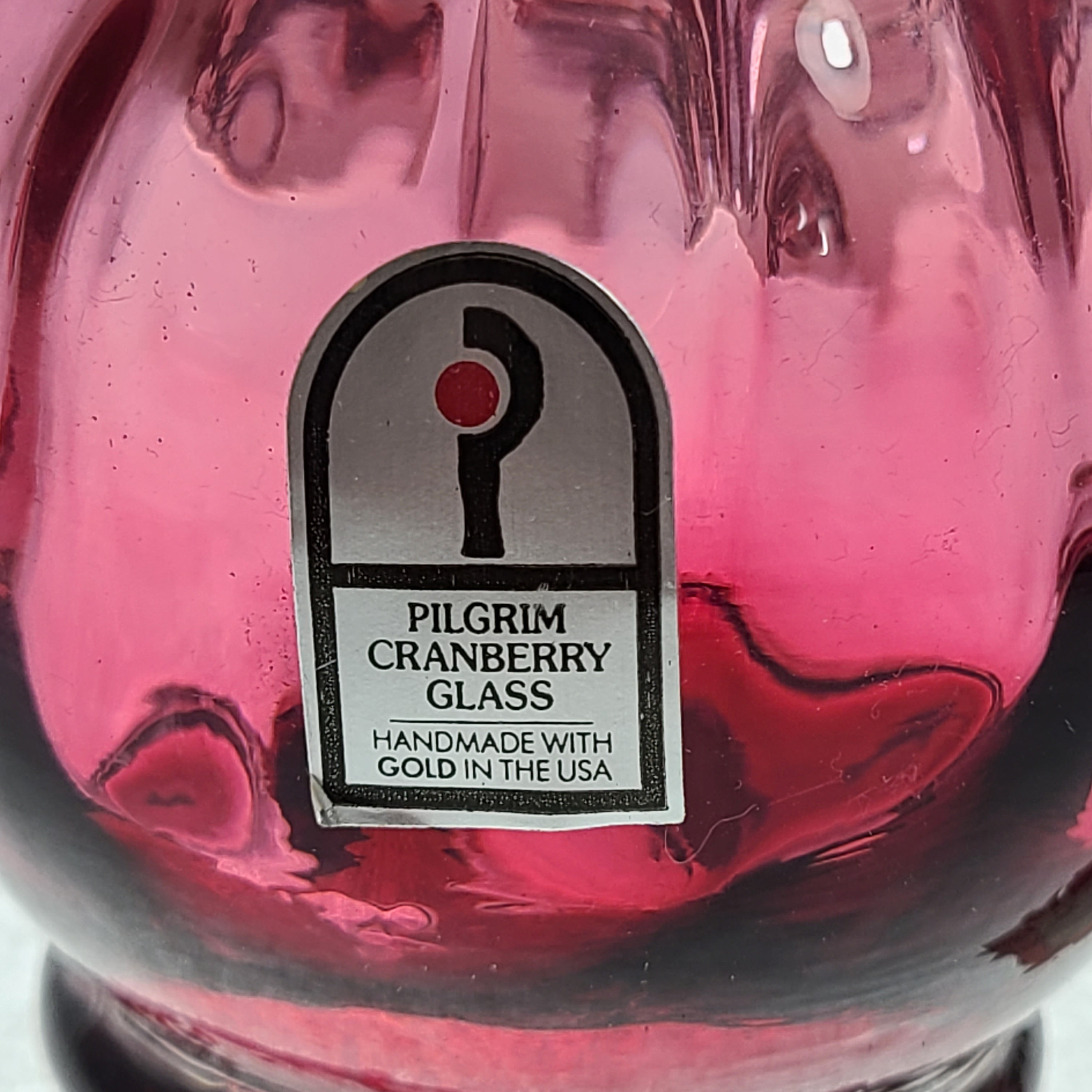 Pilgrim Cranberry Glass Collection Hand Blown Jamestown Small Pitcher 4 ...