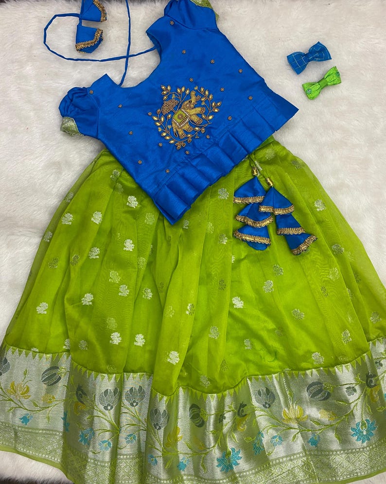 Custom Made Beautiful Pattu Pavadai - Etsy