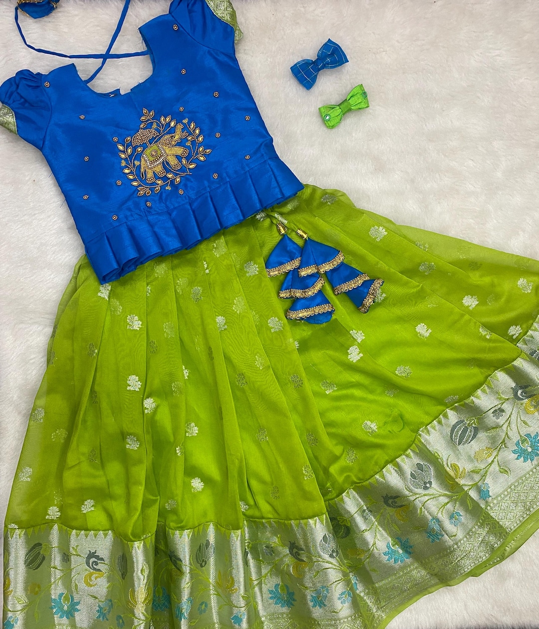 Custom Made Beautiful Pattu Pavadai - Etsy