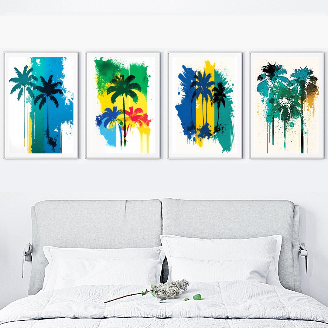 Digital Download Pack - Palm Tree - 4 -PACK SET- PRINTABLE - Palm Tree ...