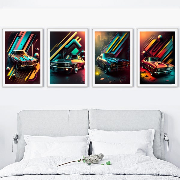 Muscle Car Print - Etsy