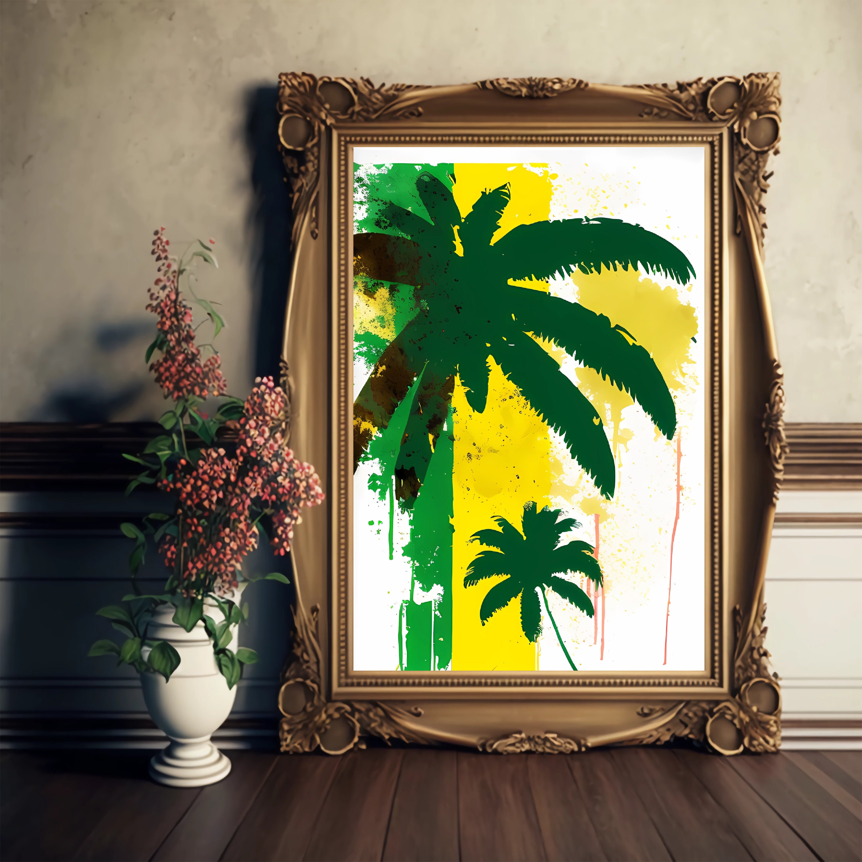 Digital Download Pack -tropical Art- 4 -PACK SET- PRINTABLE - Palm Tree ...