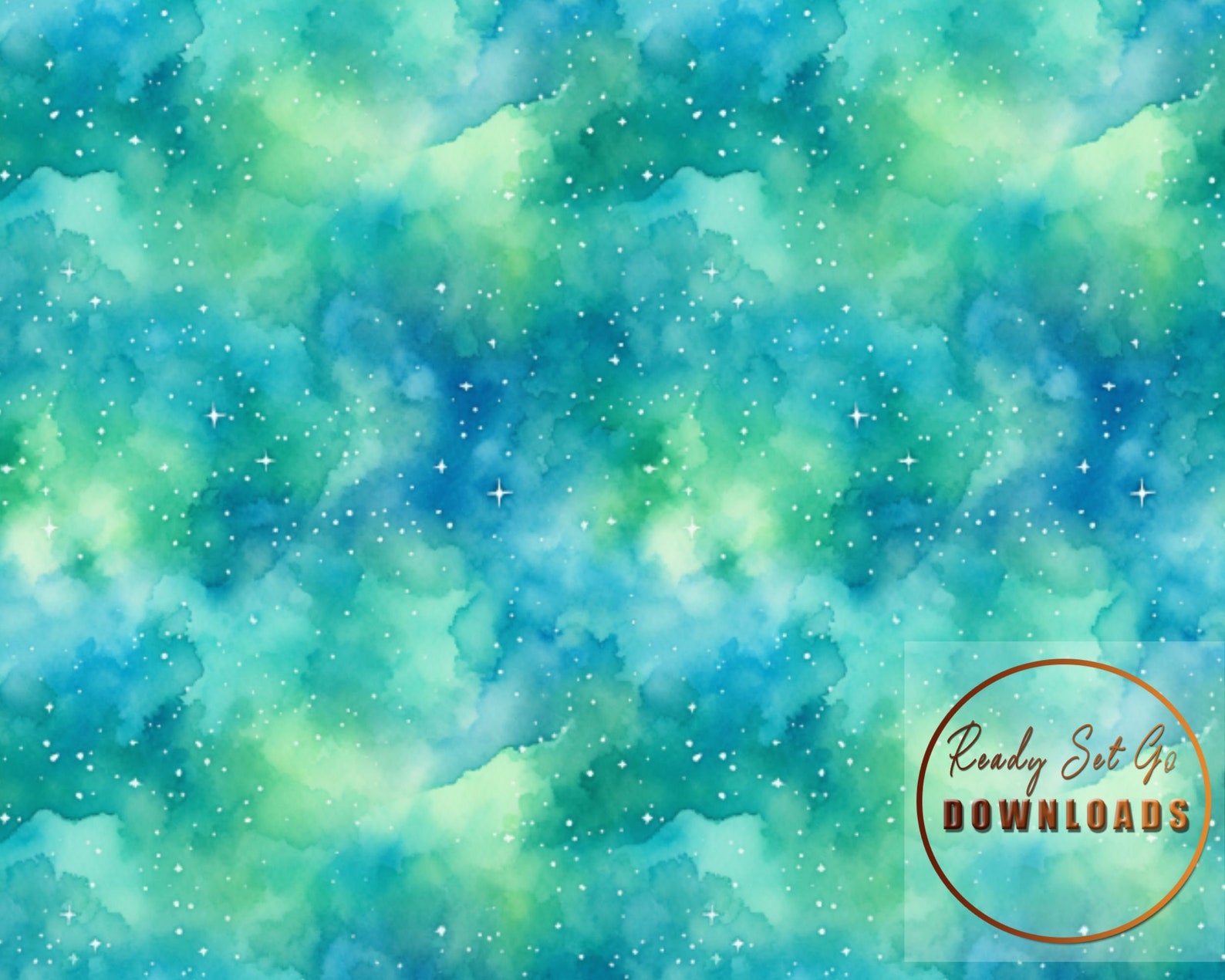 Watercolor Galaxy Digital Papers in Seamless Pattern, 12 Galaxy Design ...