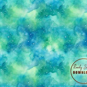 Watercolor Galaxy Digital Papers in Seamless Pattern, 12 Galaxy Design ...