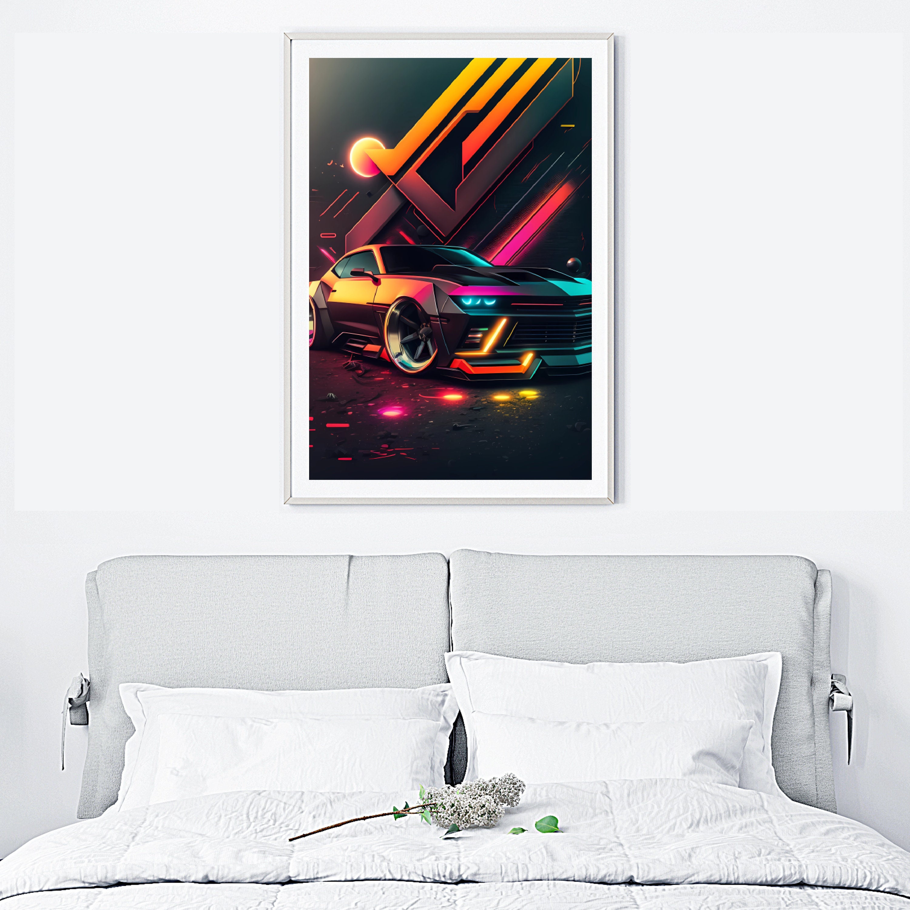 Digital Download Pack Chevy Camaro 4-PACK SET PRINTABLE Neon Car ...