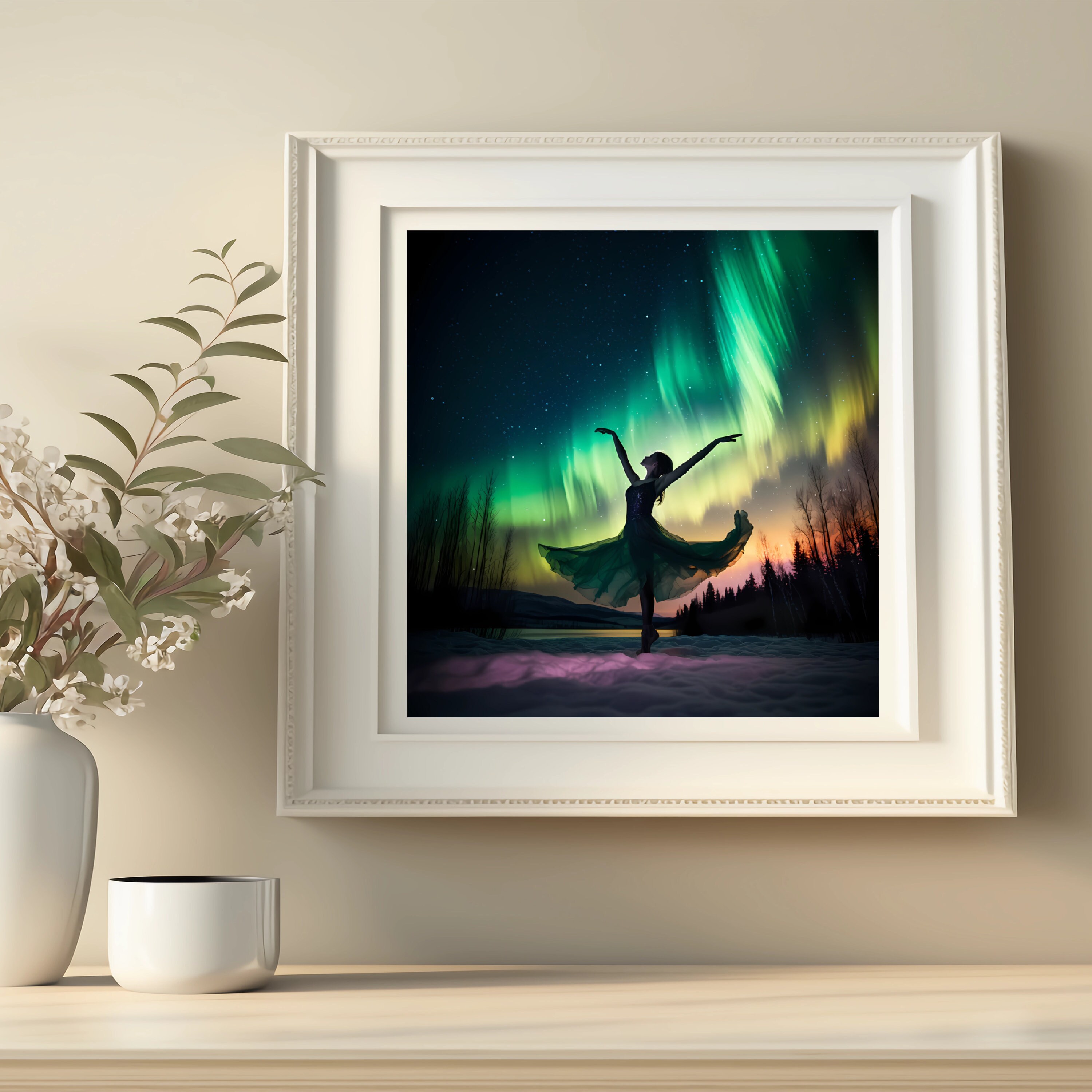 Digital Download Pack - Ballet Dancer in Northern Lights- 2 -PACK SET ...