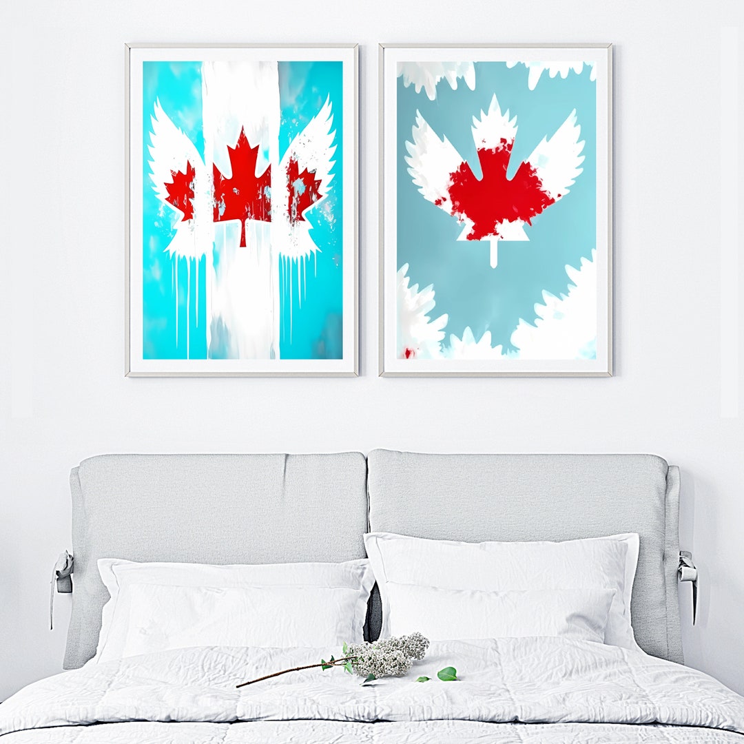 Digital Download Pack Canada's Flag Abstract Art 2 PACK SET Abstract ...