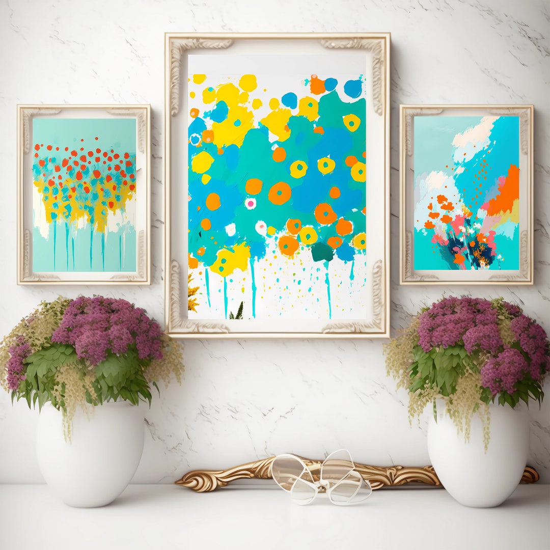 Digital Download Pack Abstract Splash Art Print 3 PACK SET-PRINTABLE ...