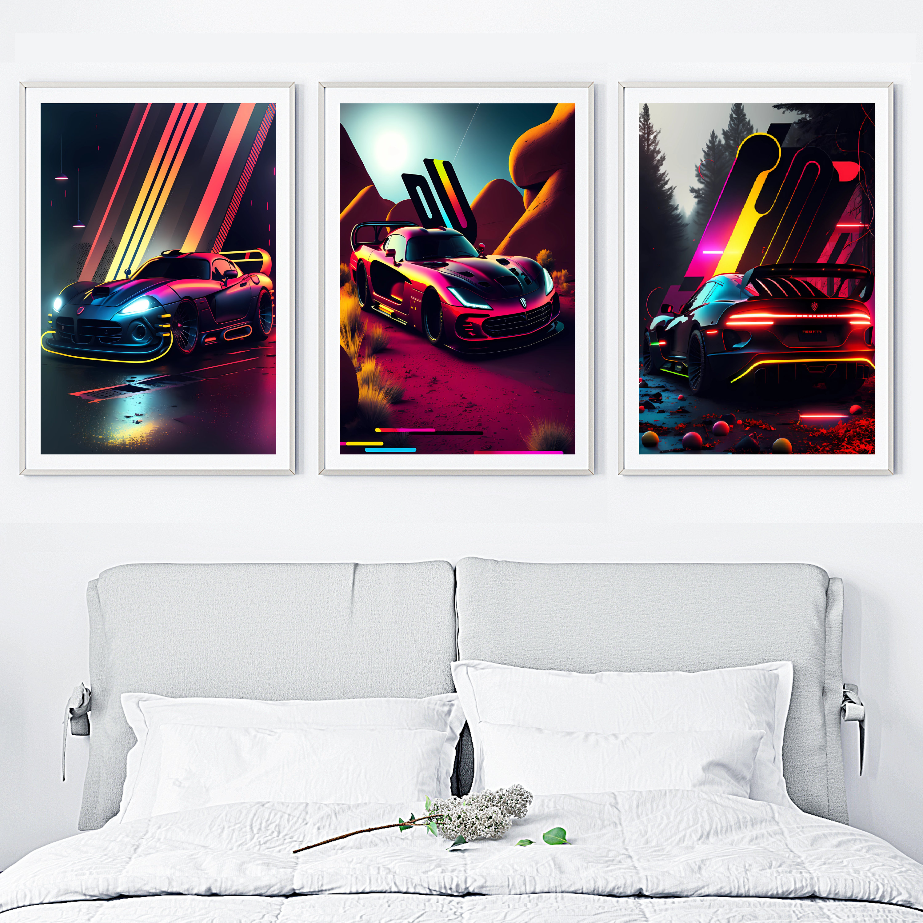 Digital Download Pack - Dodge Viper Wall Art - 3-PACK SET - PRINTABLE ...