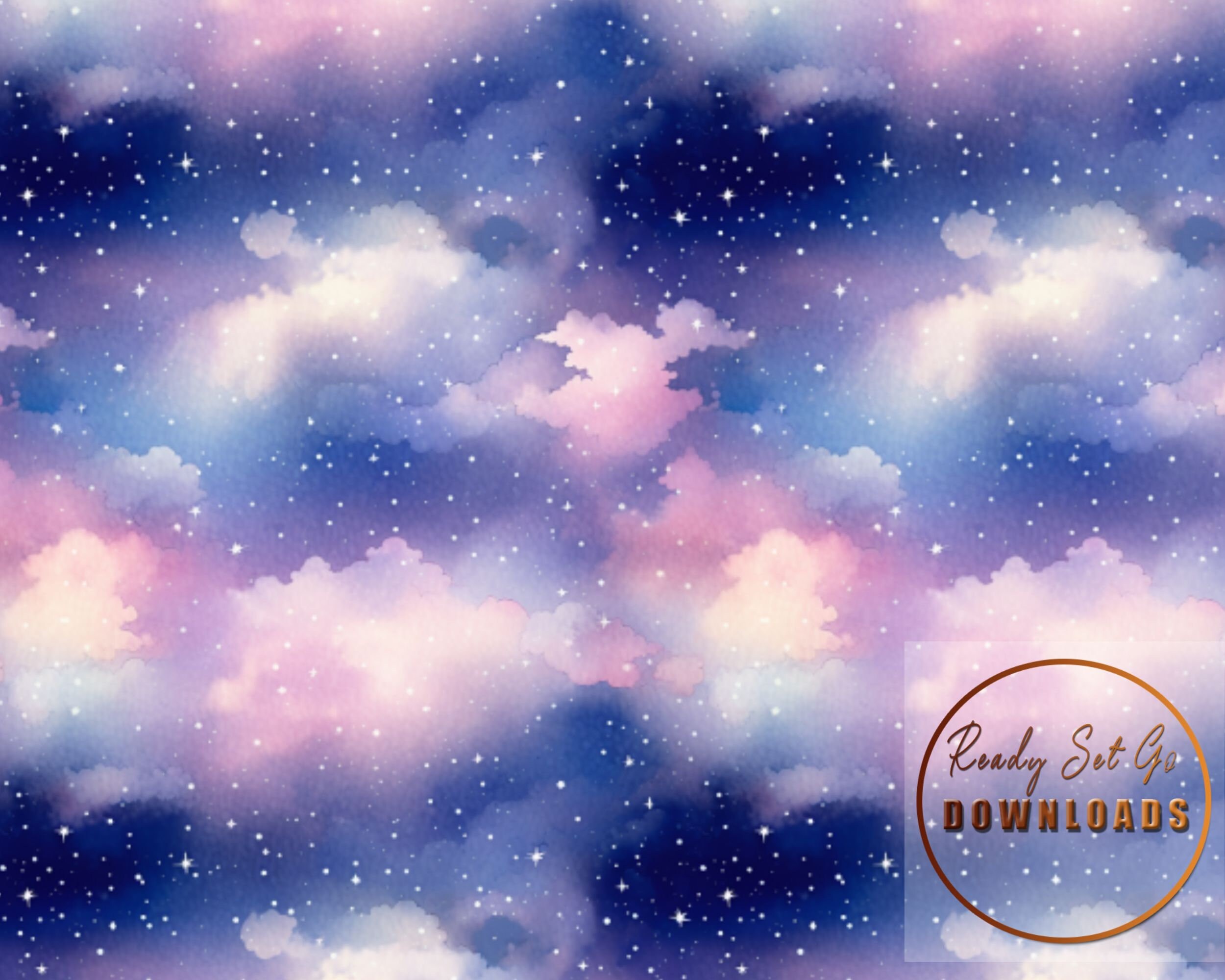 Watercolor Galaxy Digital Papers in Seamless Pattern 12 - Etsy