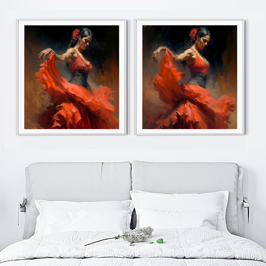 Digital Download Pack - Spanish Flamenco Dancer Art -double -PACK SET ...