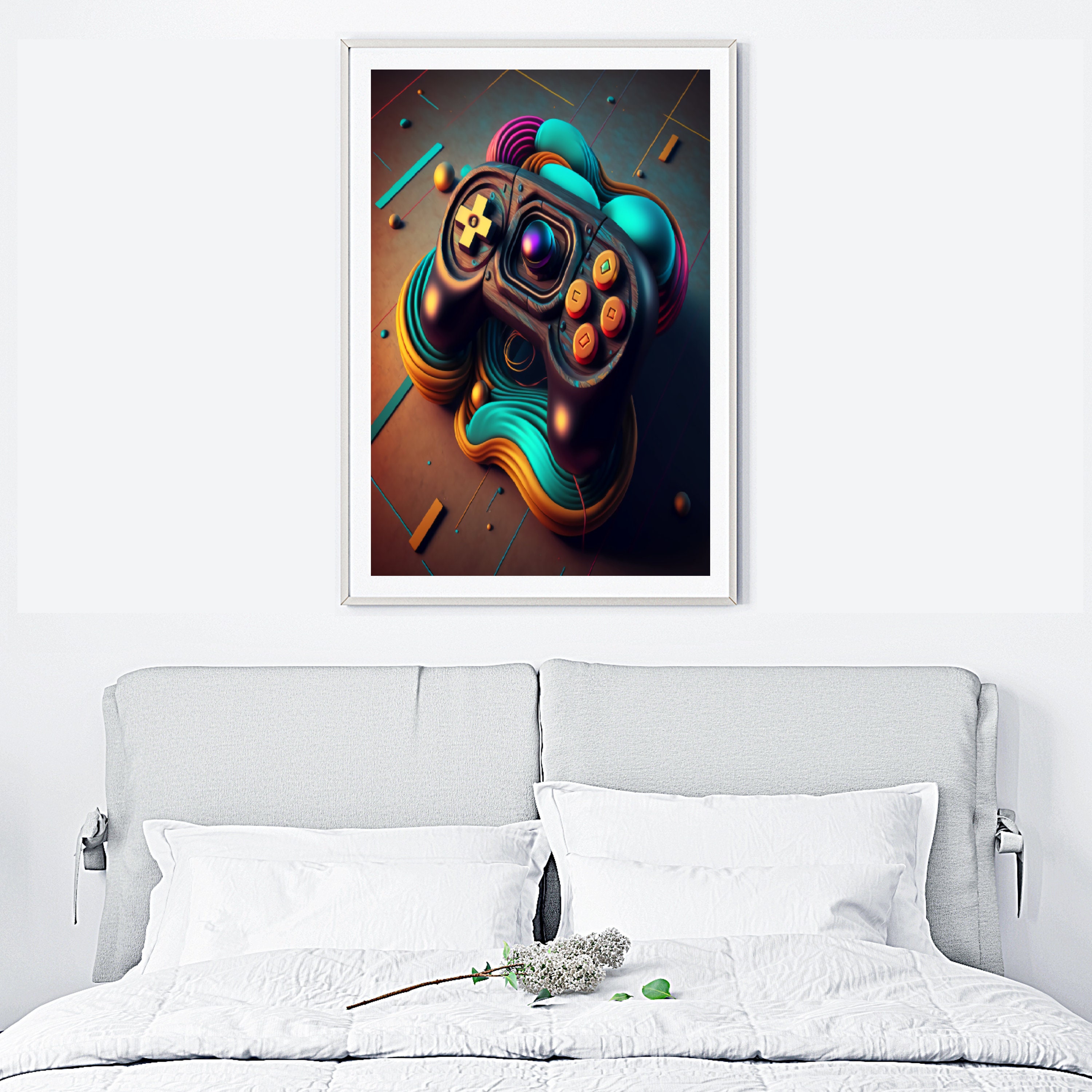 Digital Download Pack Game Controller Art Print 2-PACK SET PRINTABLE ...