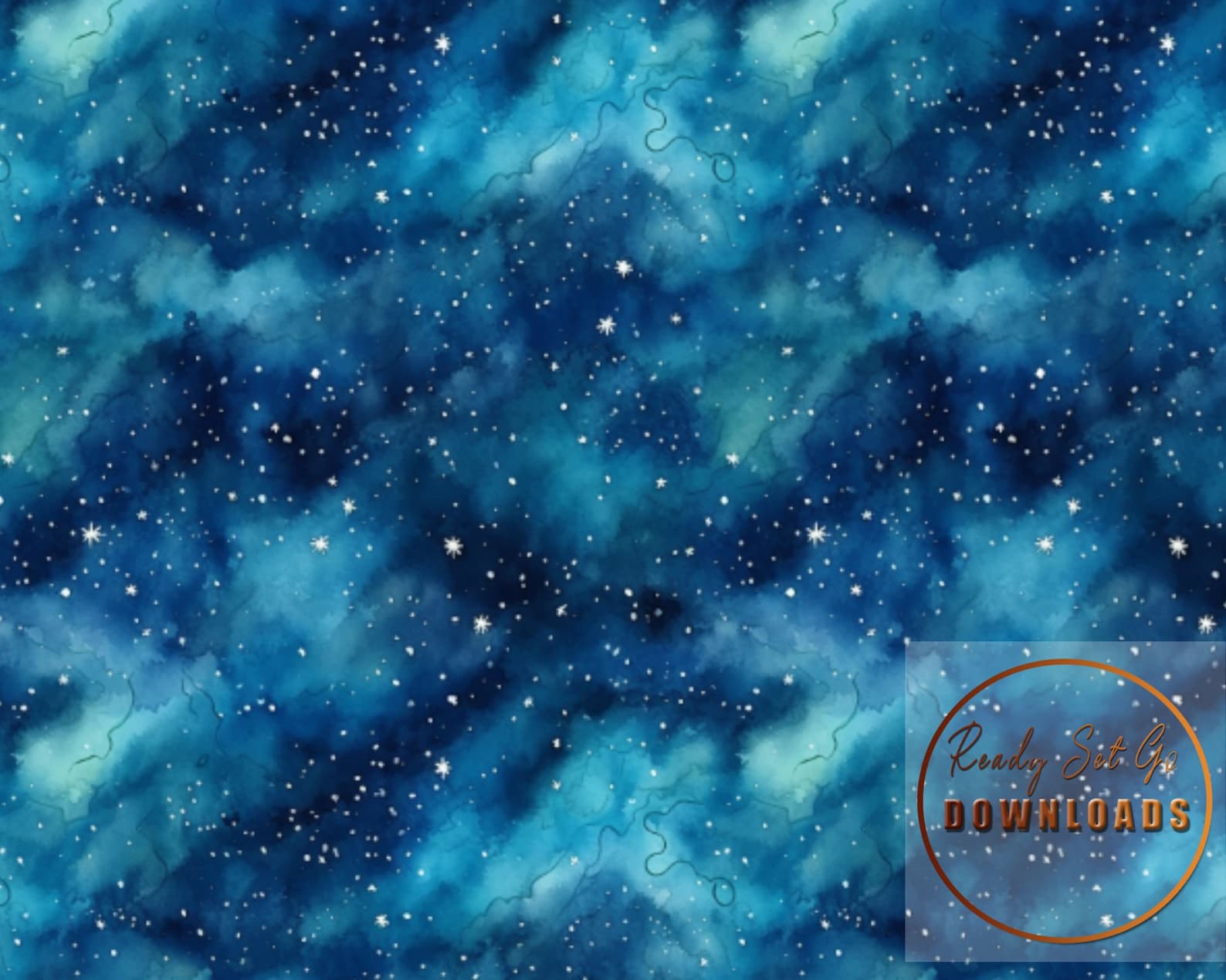 Watercolor Galaxy Digital Papers in Seamless Pattern, 12 Galaxy Design ...