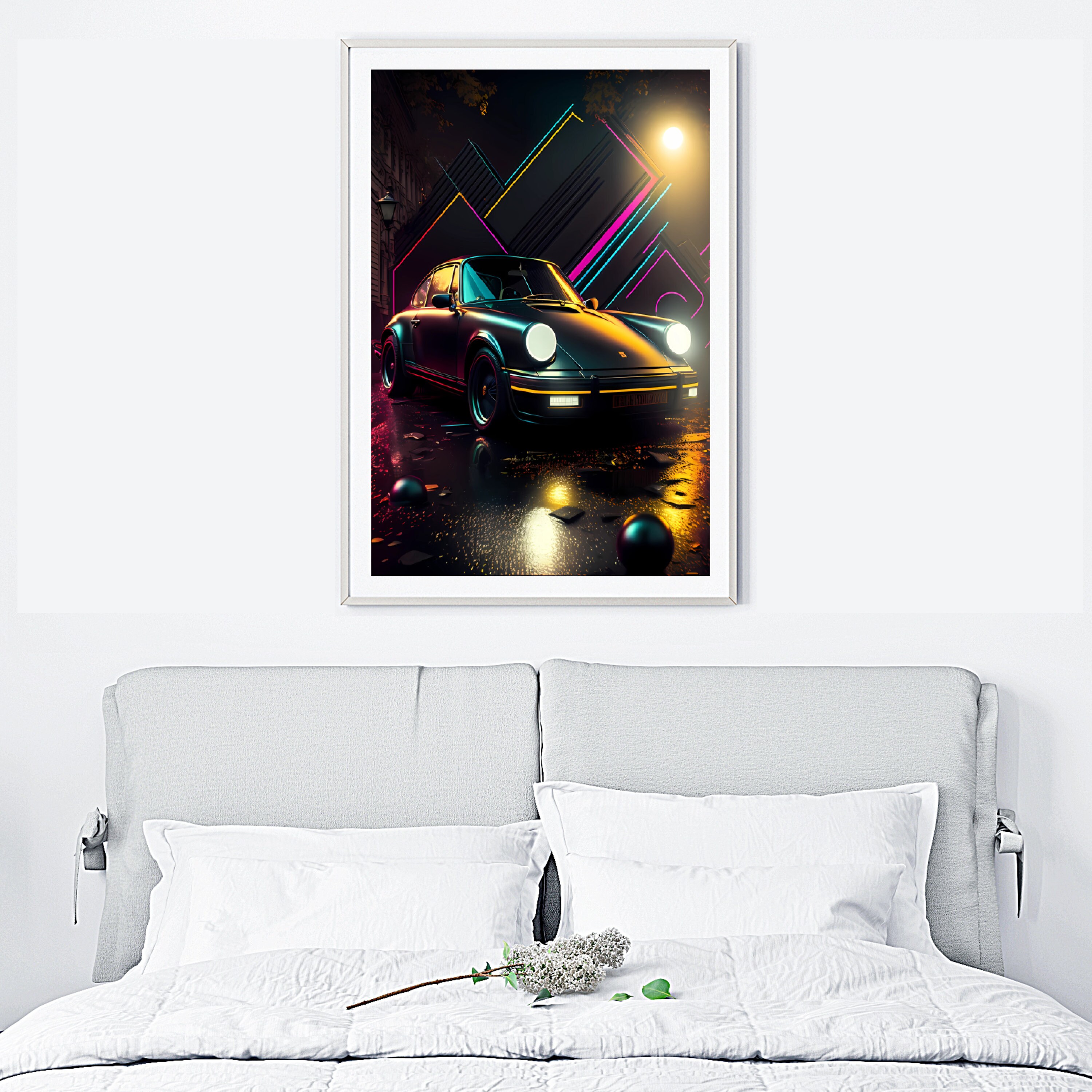 Digital Download Pack Jaguar E-type Prints 4-PACK SET PRINTABLE Neon ...