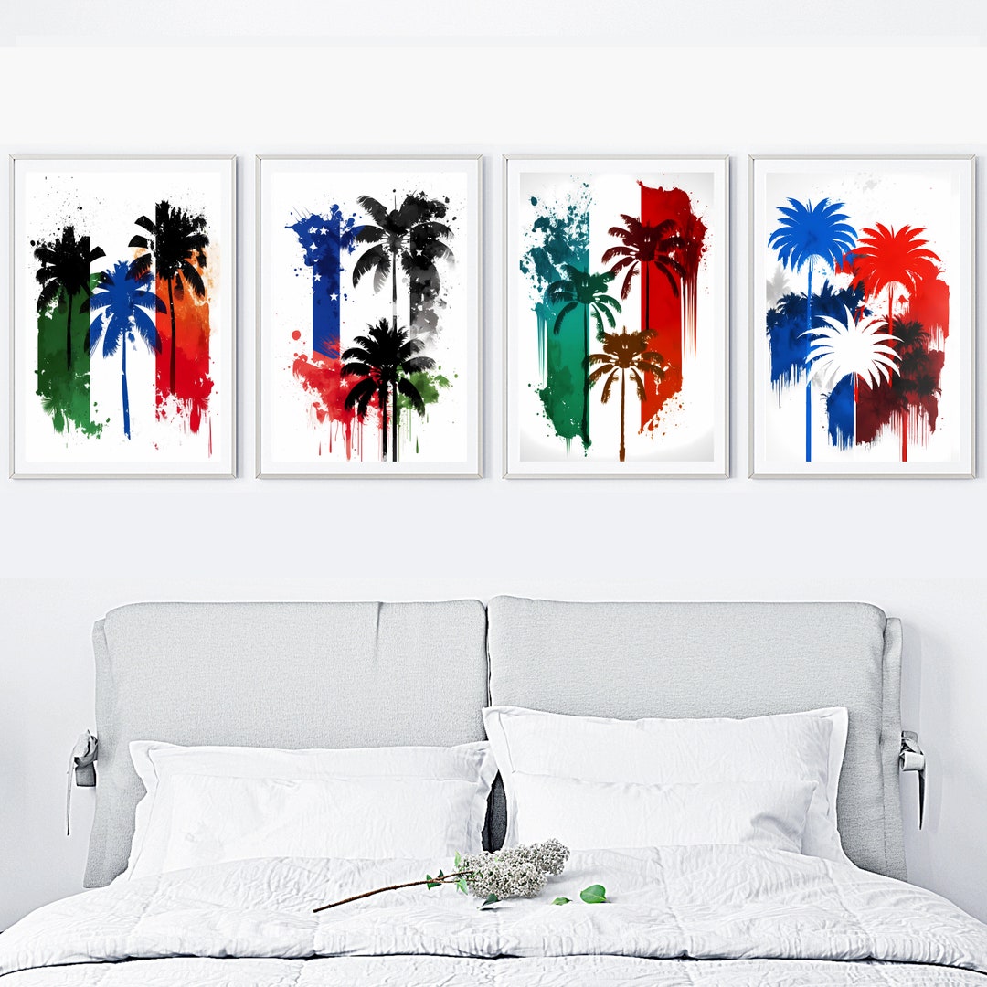 Digital Download Pack - Palm Tree Prints - 4 -PACK SET- PRINTABLE ...