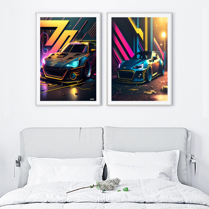 Digital Download Pack - Subaru Brz Car Poster- Double PACK SET ...