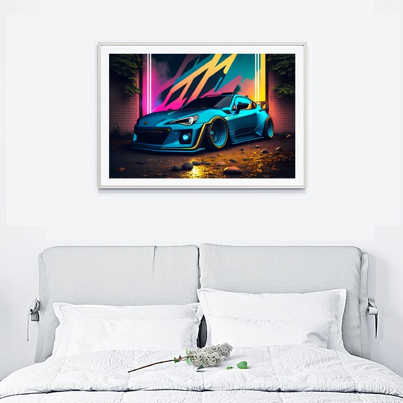 Digital Download Pack Subaru Brz Print Double PACK SET PRINTABLE Neon ...