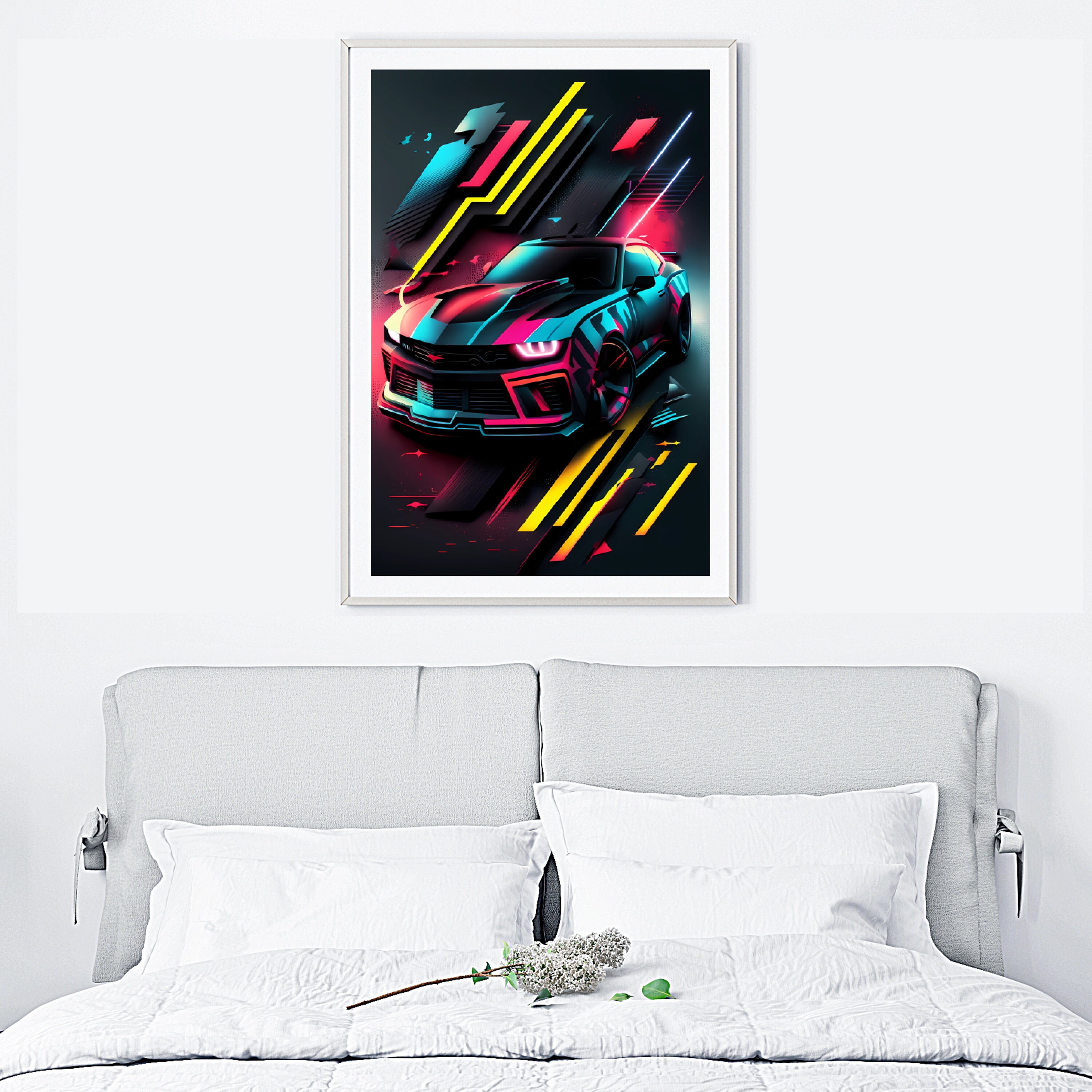Digital Download Pack Chevy Camaro 4-PACK SET PRINTABLE Neon Car ...