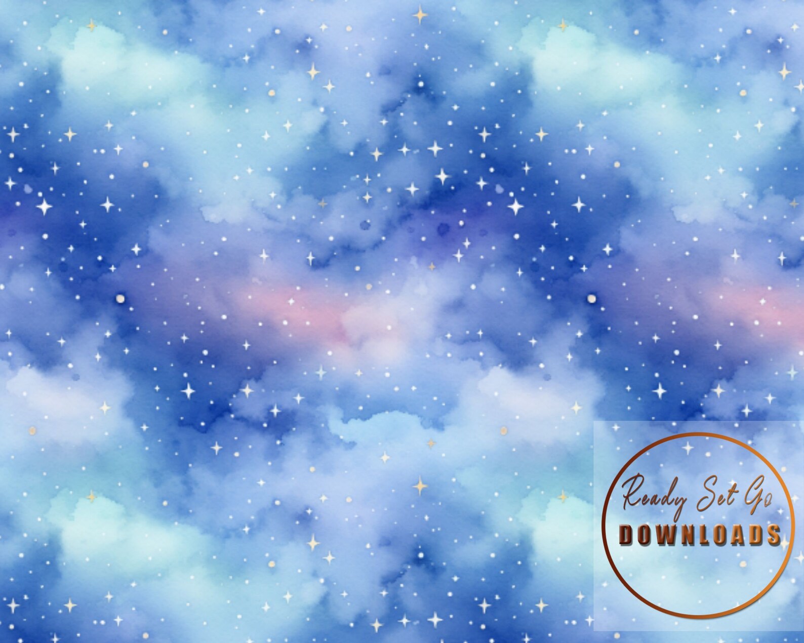 Watercolor Galaxy Digital Papers in Seamless Pattern 12 - Etsy