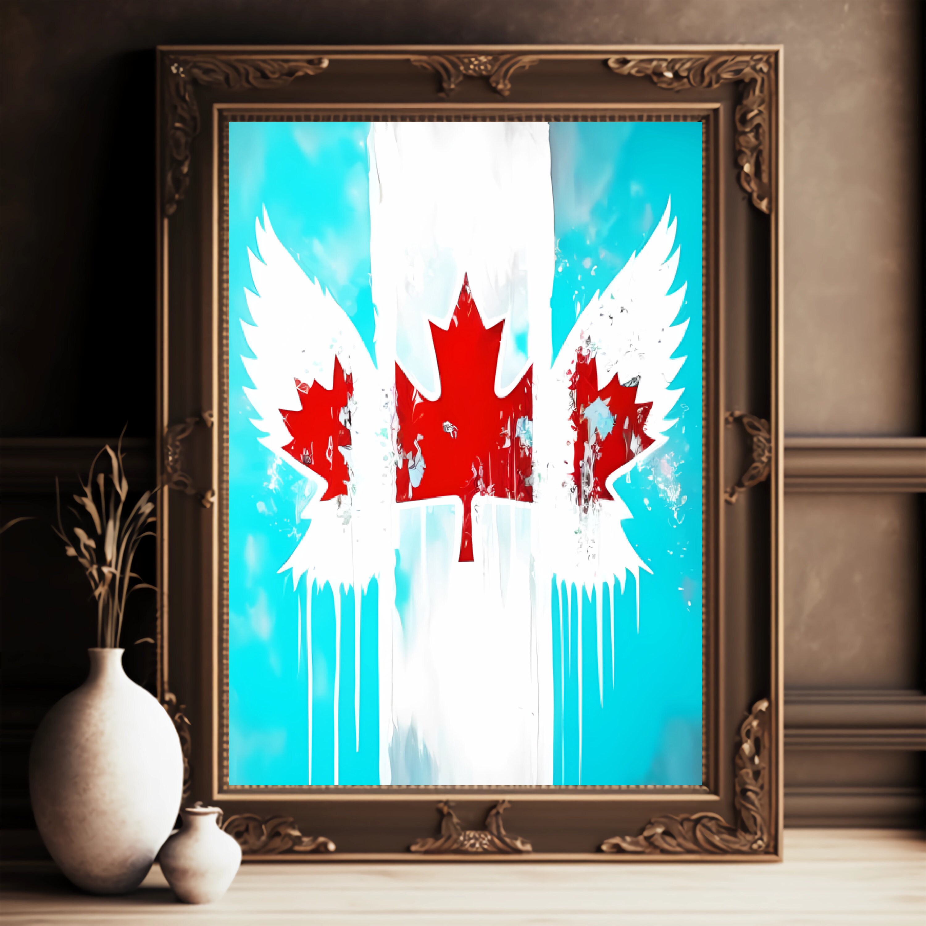Digital Download Pack Canada's Flag Abstract Art 2 PACK SET Abstract ...