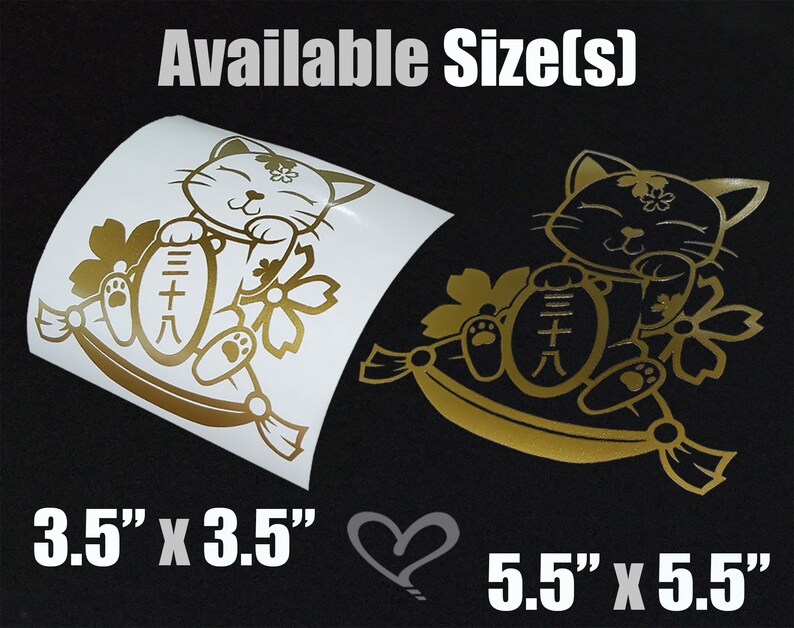 JDM Lucky 38 Neko Vinyl Decal - Etsy