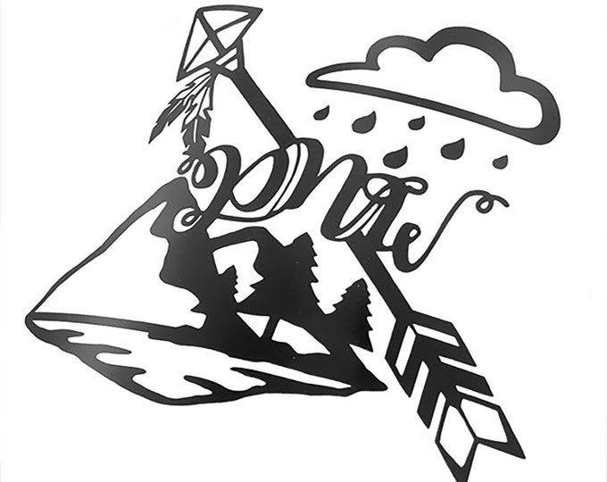 PNW Rain Vinyl Decal - Etsy