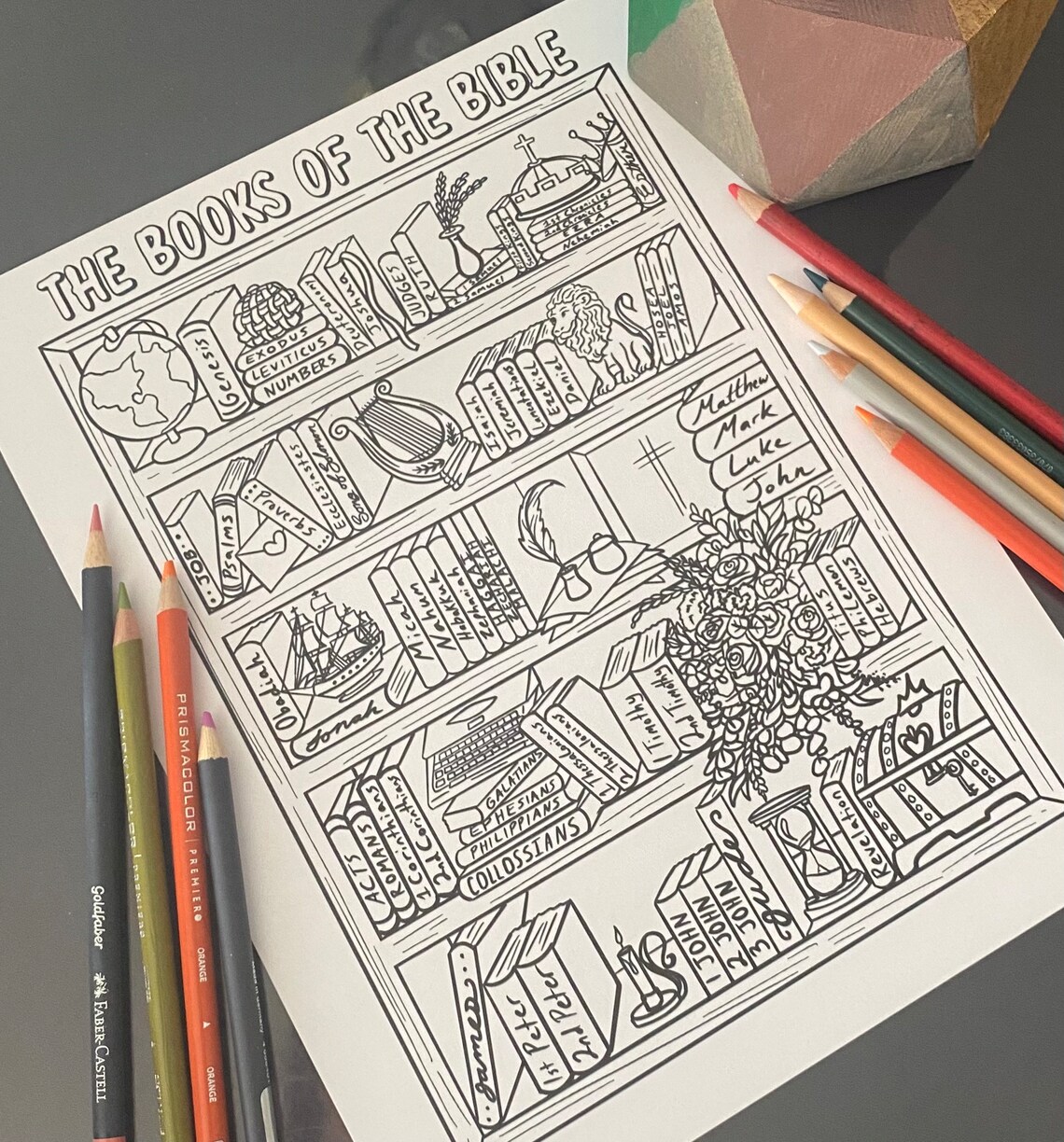 The Books of the Bible Reading Tracker/ Coloring Page! - Etsy