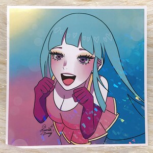 MEMEME Holographic Art Prints Cute Poster Anime Girl Poster Room Decor ...
