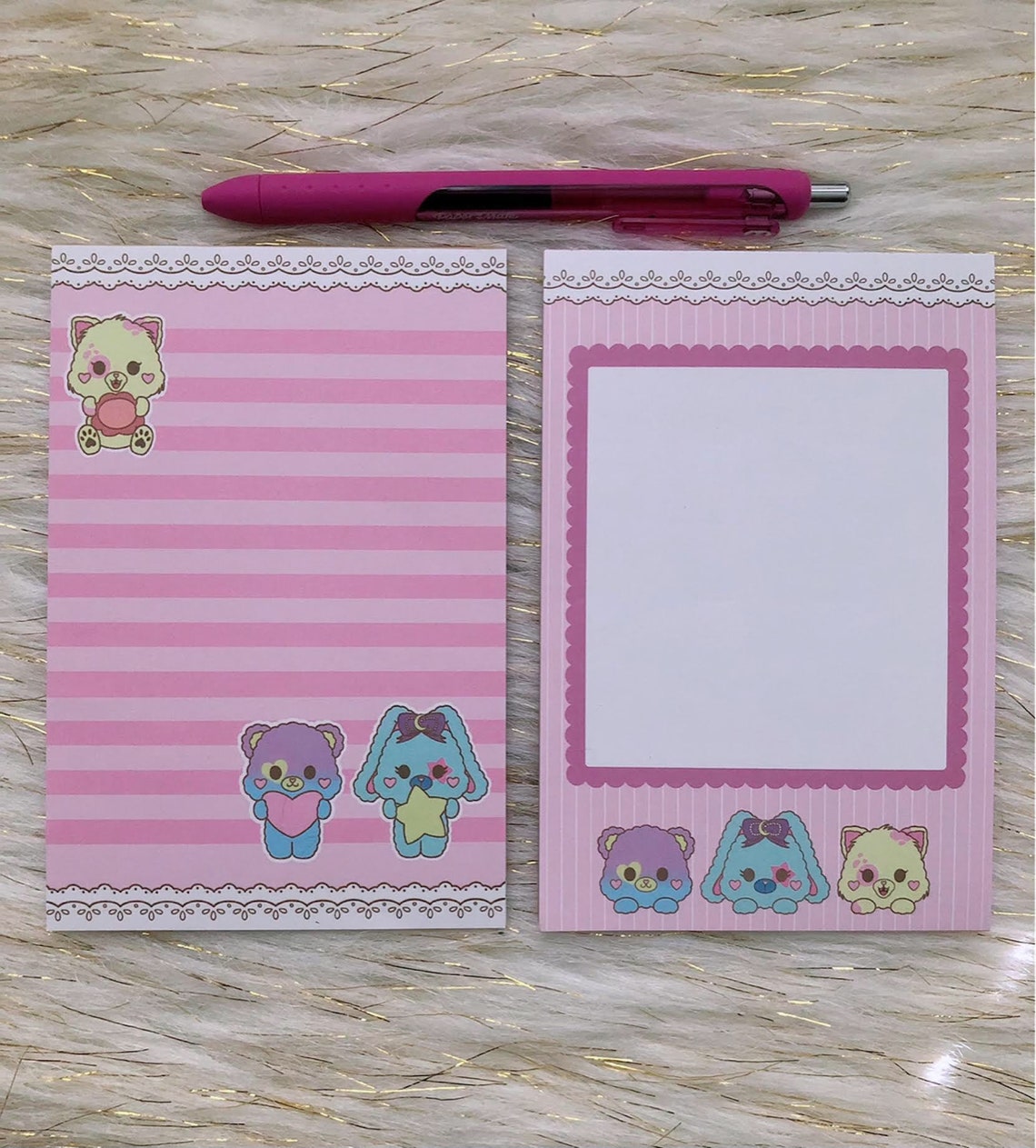 Bunny Notepad Kawaii Stationery Cute Notepad Memopad - Etsy Canada