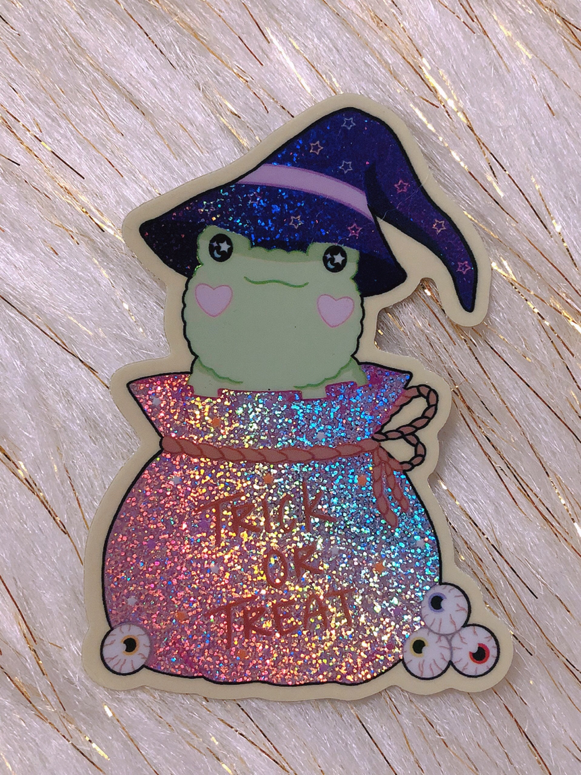 Pegatinas de Halloween / Pixie Dust Glitter Sticker / Frog - Etsy España