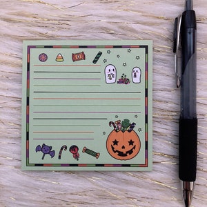 Halloween Notepad Kawaii Stationery Cute Notepad Memopad Journal Cute ...
