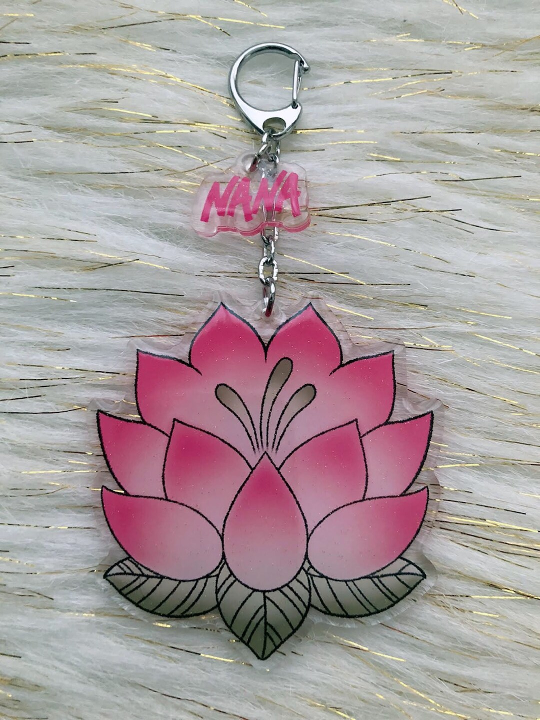Anime Keychain | Nana Keychain | Bag Charm | Glitter Keychain | Lotus ...