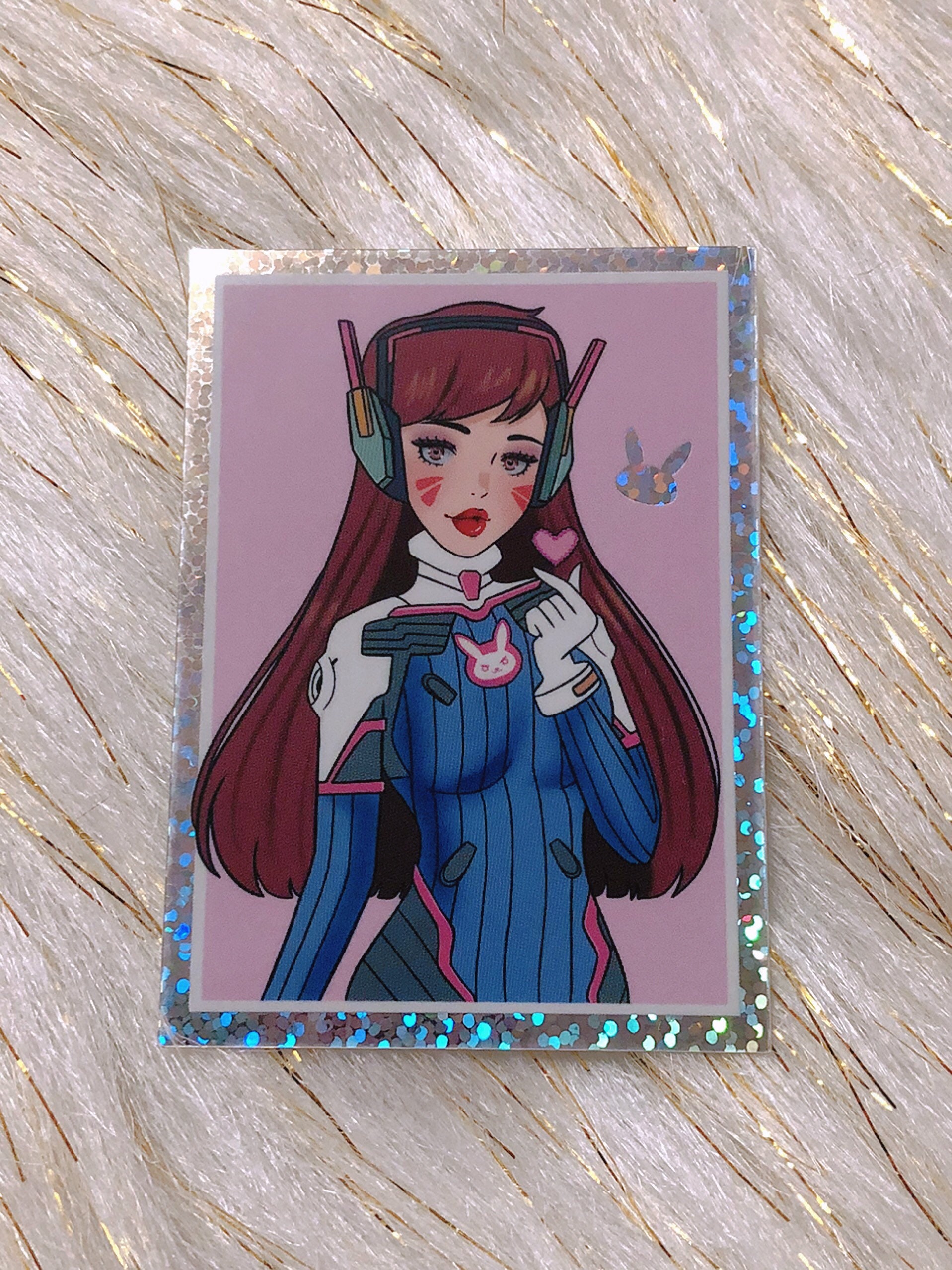 Overwatch Nerf This D.va Sticker Glitter Sticker Video | Etsy