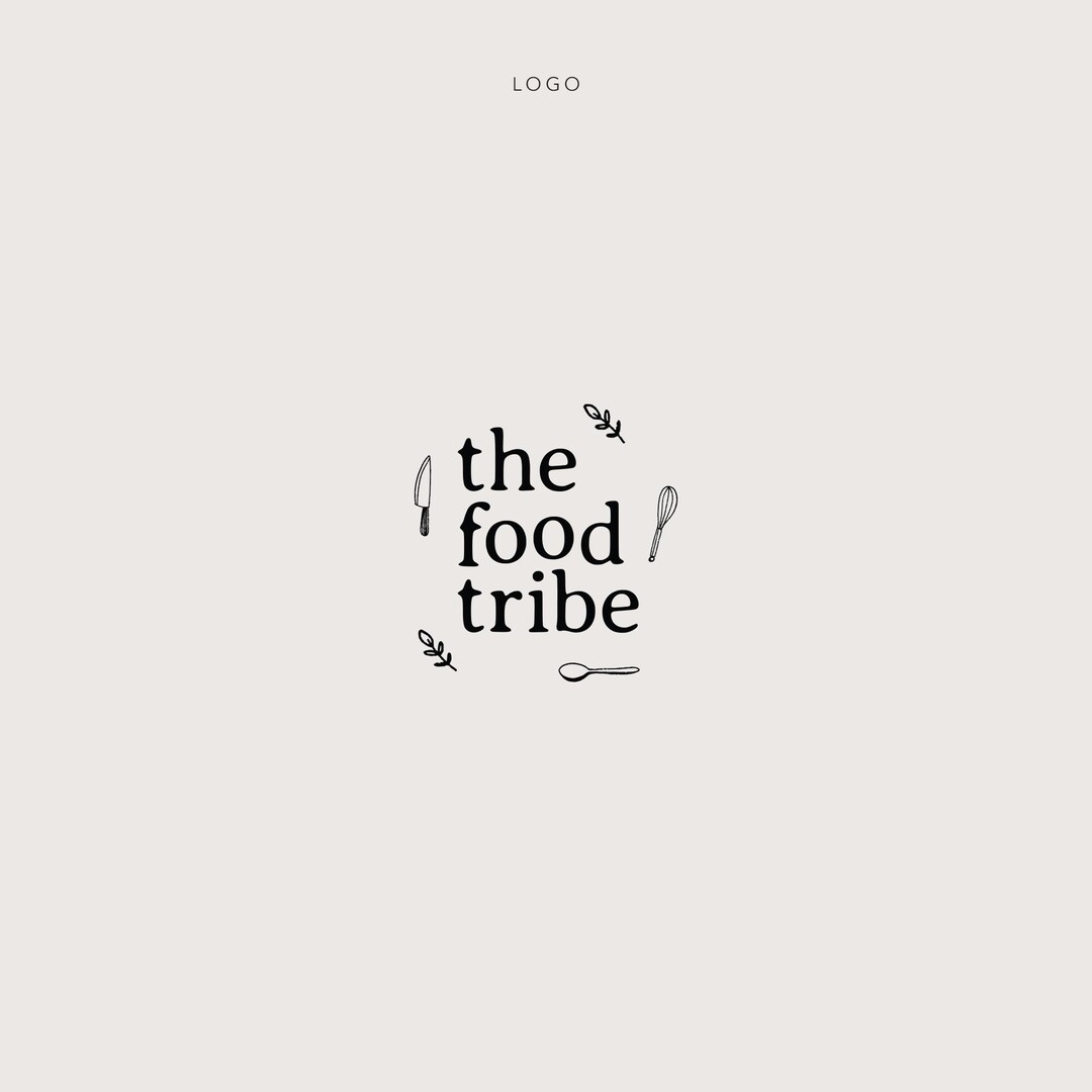 Food Blog Logo Bakery Logo Restaurant Logo Chef Logo Cute Cookbook Logo ...