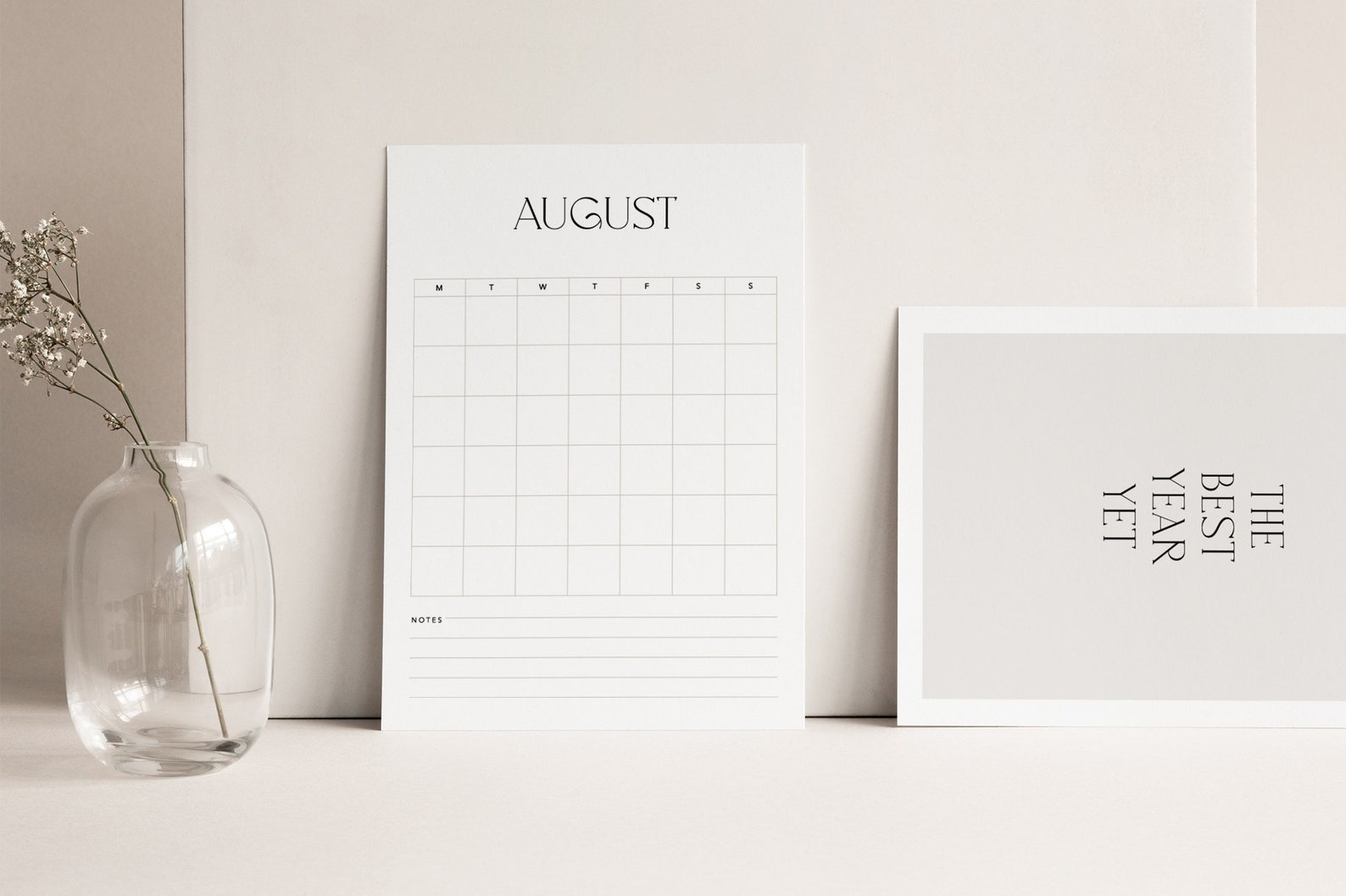 Ausdruckbarer Kalender 2024 2025 Undatierter Kalender Immergrüner ...