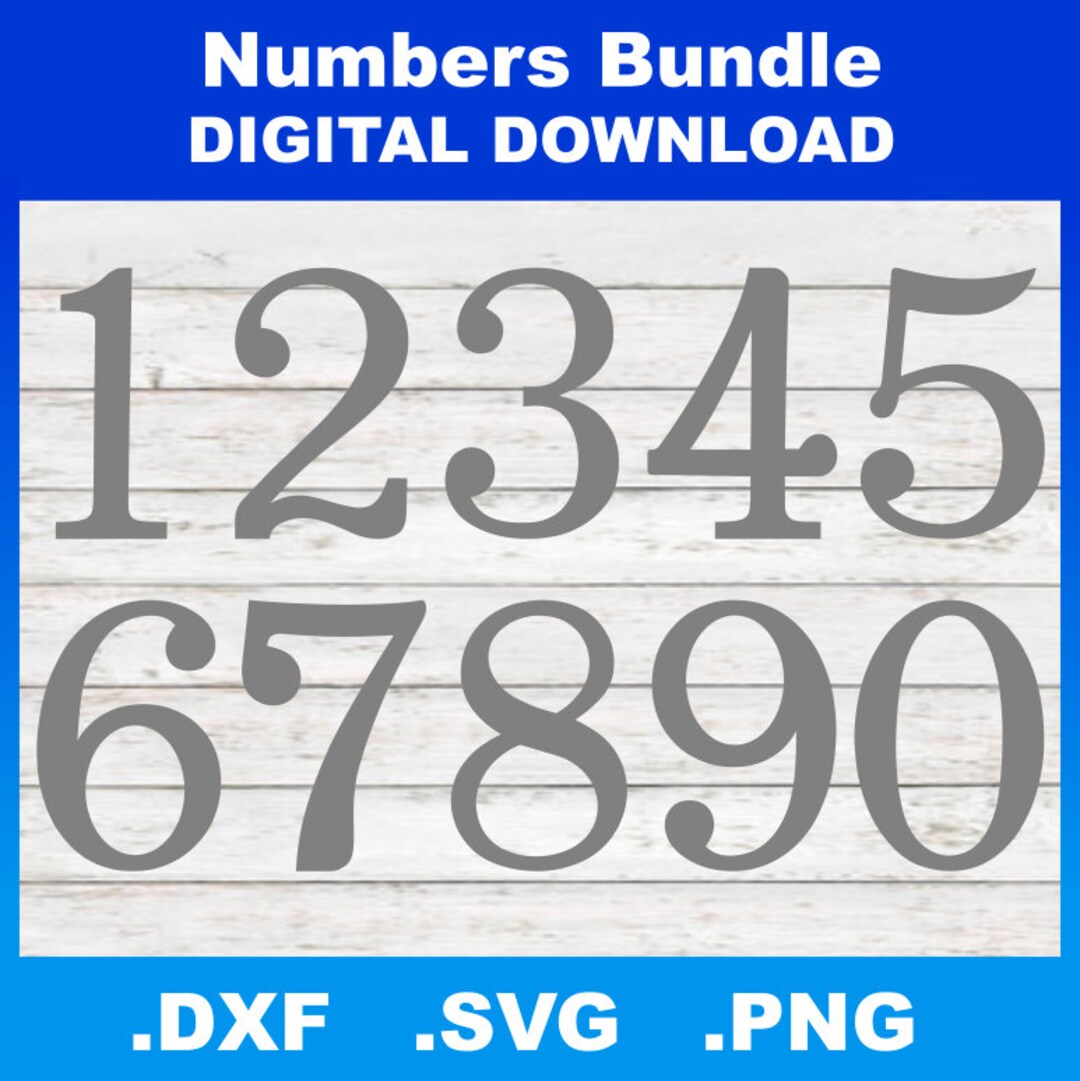 Fancy Numbers SVG: Wedding Table Numbers Clipart (digital Download) - Etsy