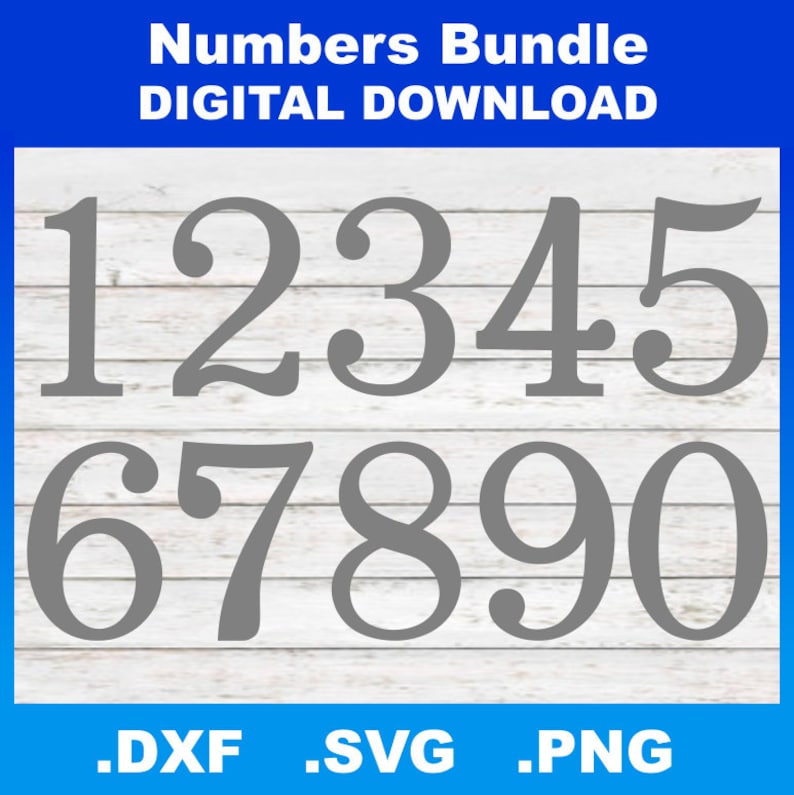 Fancy Numbers SVG: Wedding Table Numbers Clipart (digital Download) - Etsy
