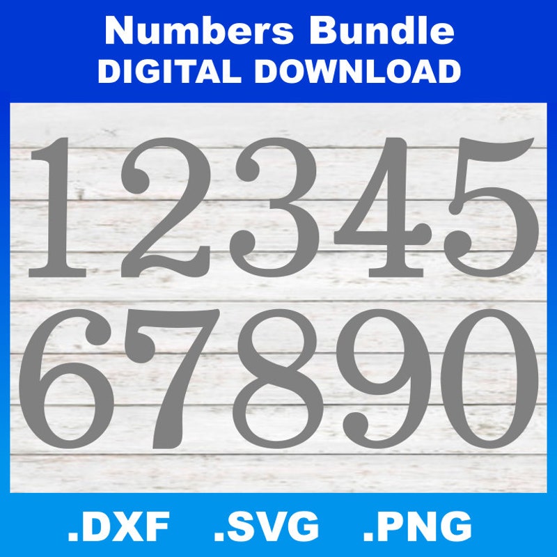 Fancy Number Set Svg - Etsy Canada