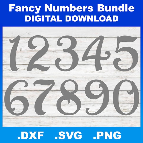 Fancy Numbers - Etsy