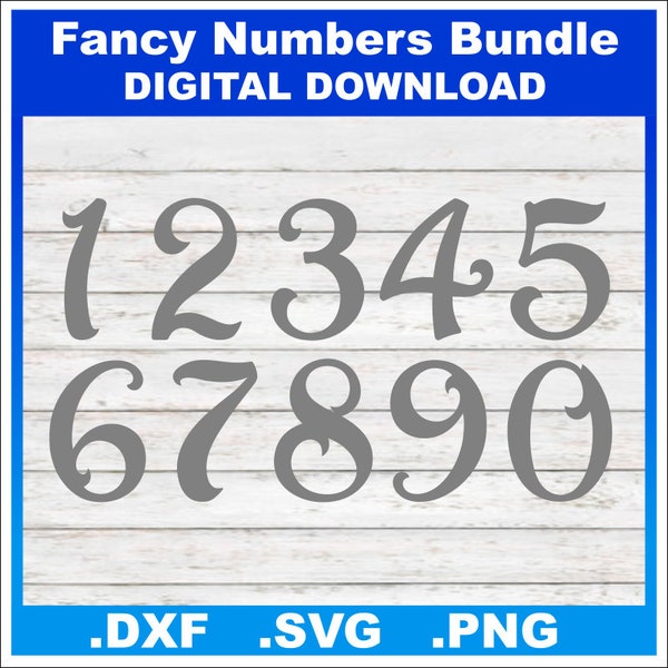 Fancy Numbers - Etsy