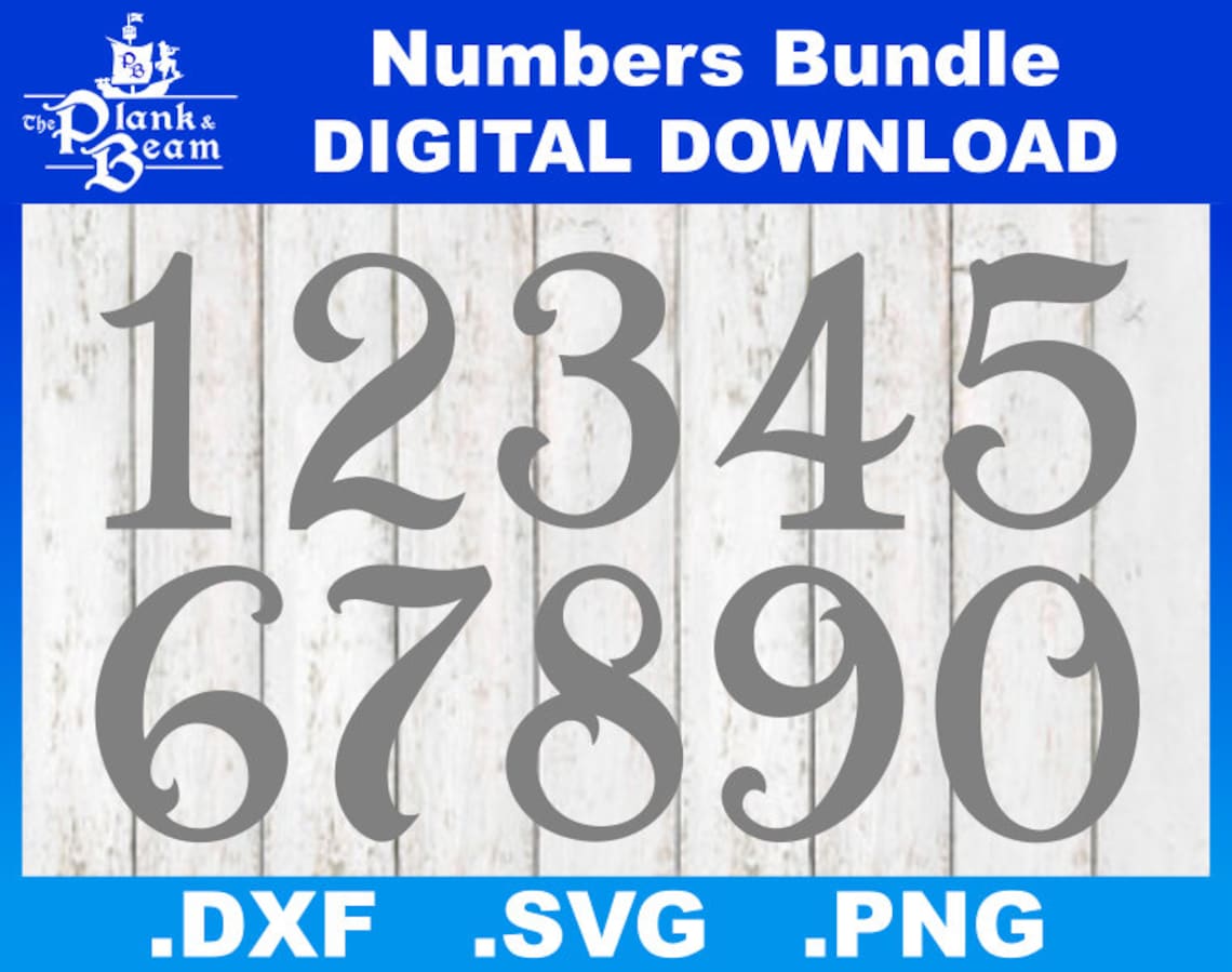 Fancy Numbers SVG DXF Silhouette Files Cricut Files Numbers - Etsy UK