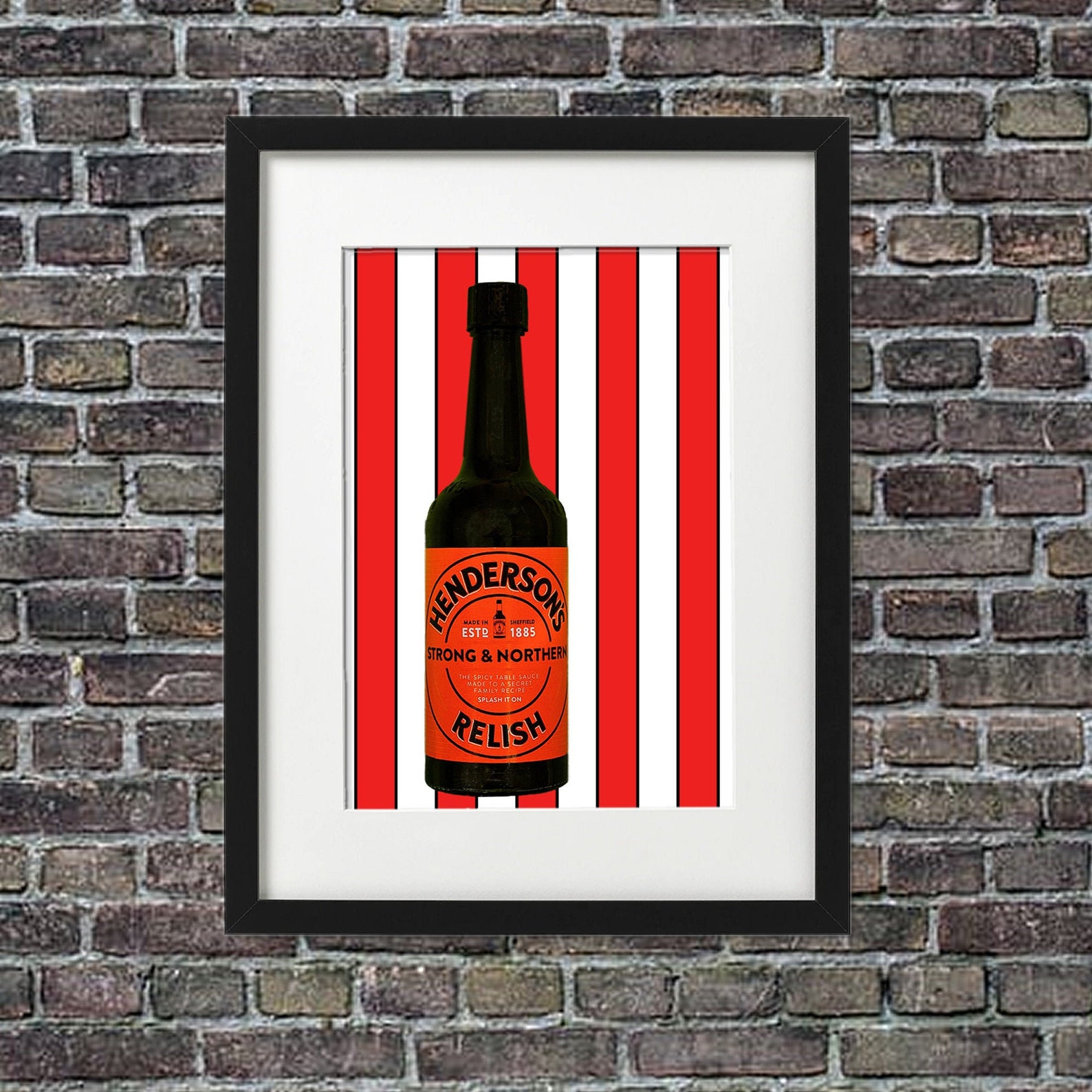 Henderson's Relish Sheffield Red and White Stripes | Sheffield Art ...