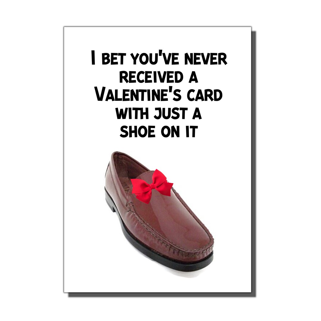 The Shoe Valentines Day Card - Etsy