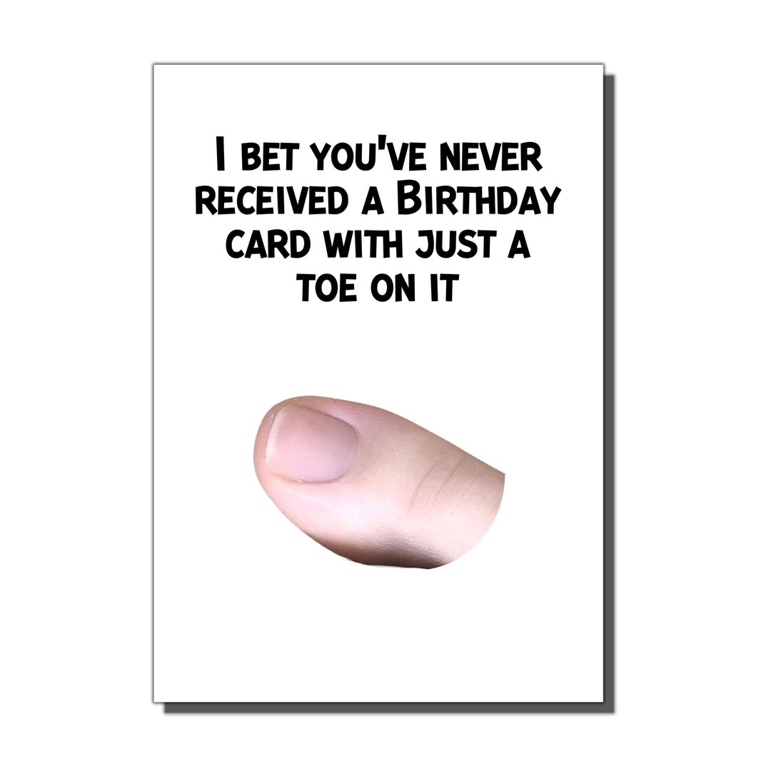 Random Toe Birthday Card - Etsy