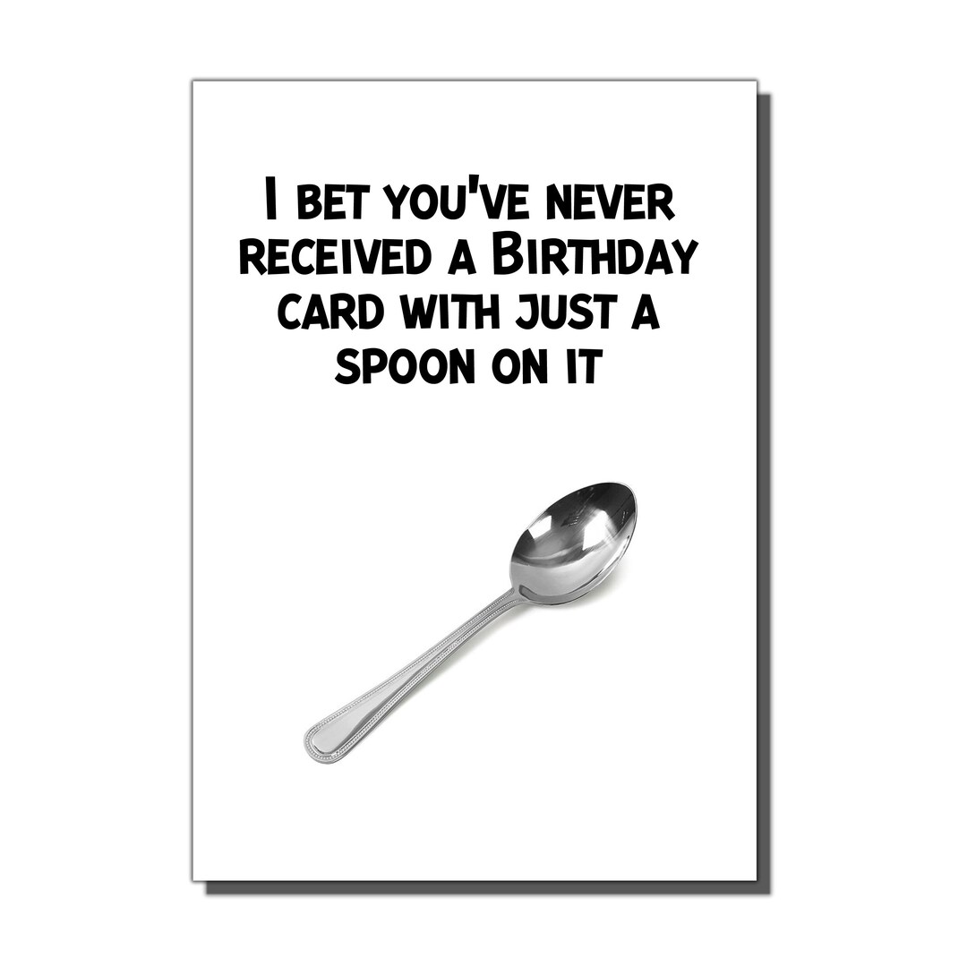 Random Spoon Birthday Card - Etsy