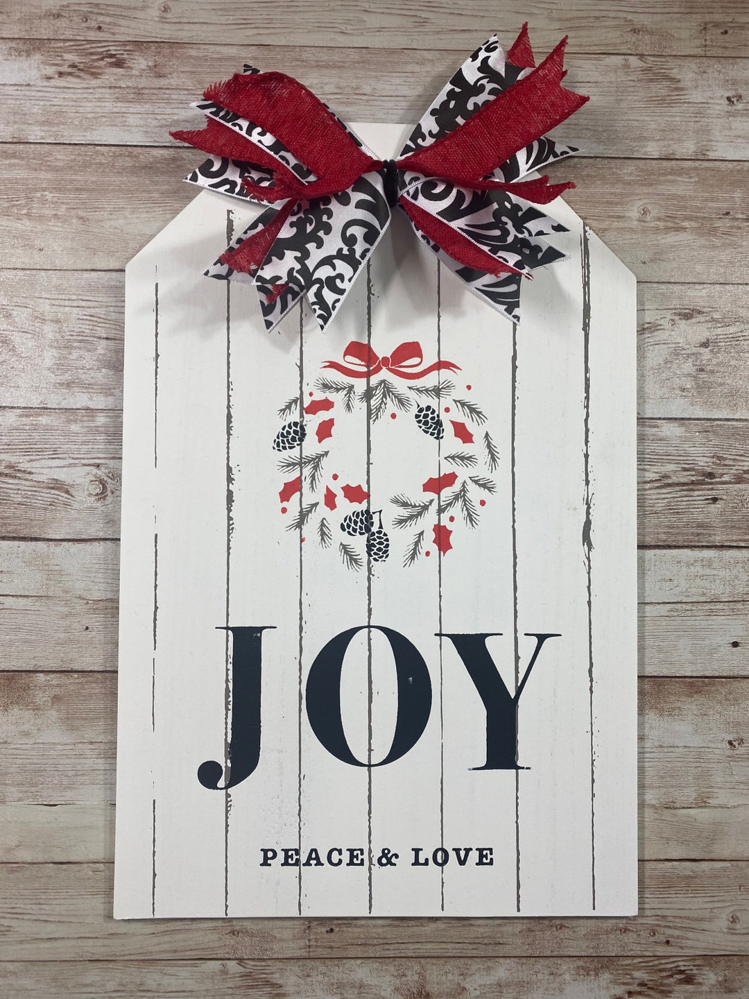 Christmas Door Tag “joy” - Etsy