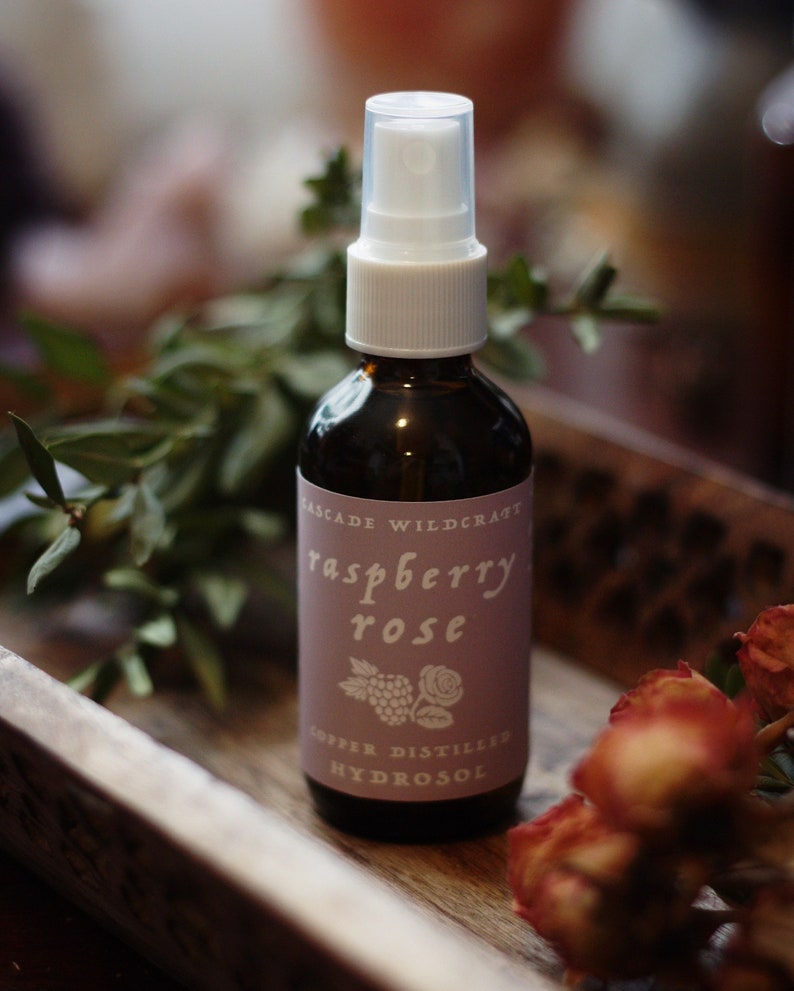 Raspberry Rosewater Hydrosol | Organic Face Toner & Hydrator | After ...