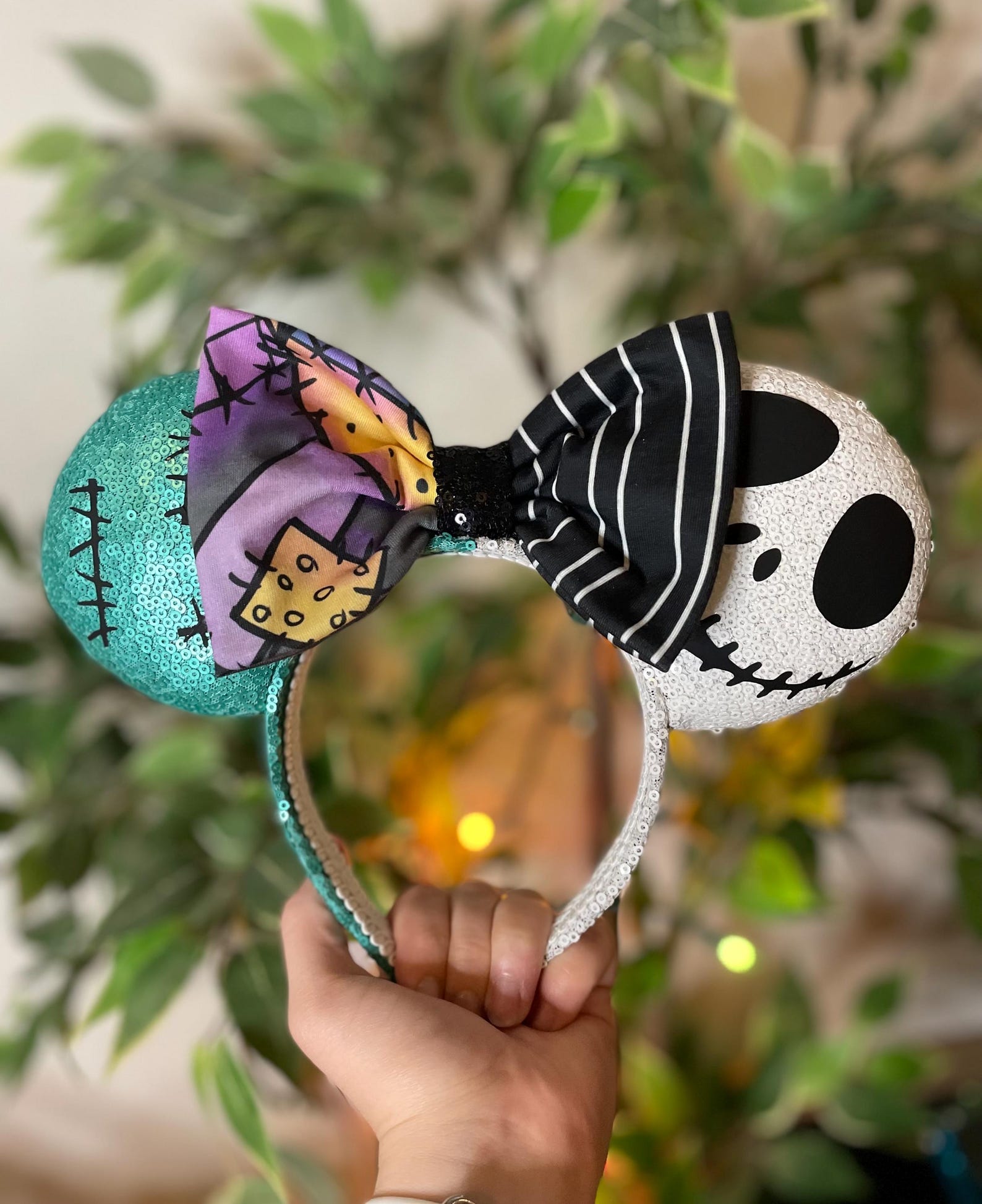 Jack Skellington and Sally Inspired Ears | Nightmare Before Christmas ...